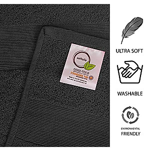 Softolle 100% Cotton Luxury Bath Sheets - 600 GSM Cotton Towels for Bathroom - Set of 2 Bath Sheets - Eco-Friendly, Super Soft, Highly Absorbent - Oeko-Tex Certified - 35" x 70" Inches (Grey)