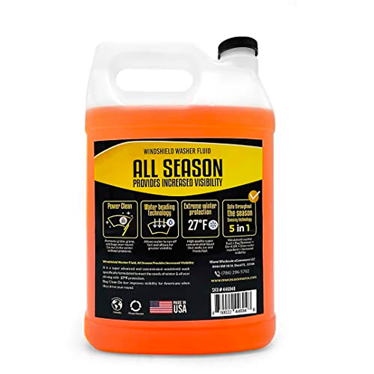 MWC 446948 Windshield Washer Fluid All Season Provides Increased Visibility Orange 1 Gal