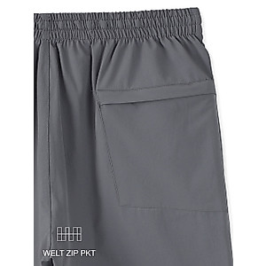 KNQR Men's Performance Lightweight Quick Dry Zip Pockets Slim Fit Stretch Active Golf Jogger Pants Amber Khaki XXL