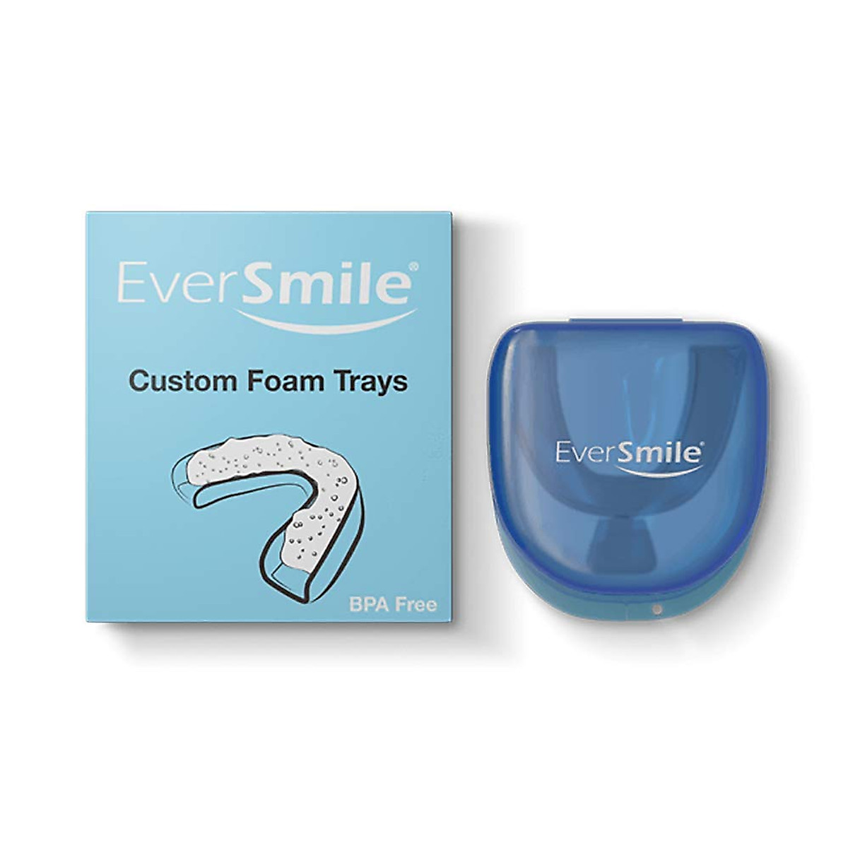 EverSmile Custom Foam Trays - Use With AlignerFresh Original Clean & OrthoFoam for an All-Around Deep Clean of Orthodontic Appliances and Teeth Whitener. Case included. (1pk)