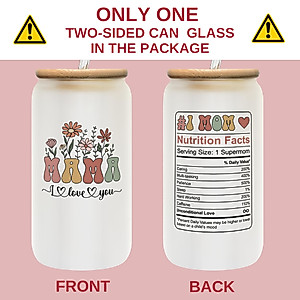 Gifts for Mom from Daughter Son - Mom Birthday Gifts, Birthday Gifts for Mom, Mother Birthday Gifts - Mom Gifts for Christmas, Christmas Gifts for Mom - New Mom Gifts for Women - 16 Oz Can Glass