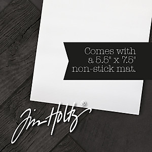 Tim Holtz Travel Glass Cutting Mat - Portable Work Surface with 8x8 Measuring Grid and Palette for Mixed Media - Art Supplies with Carry Case