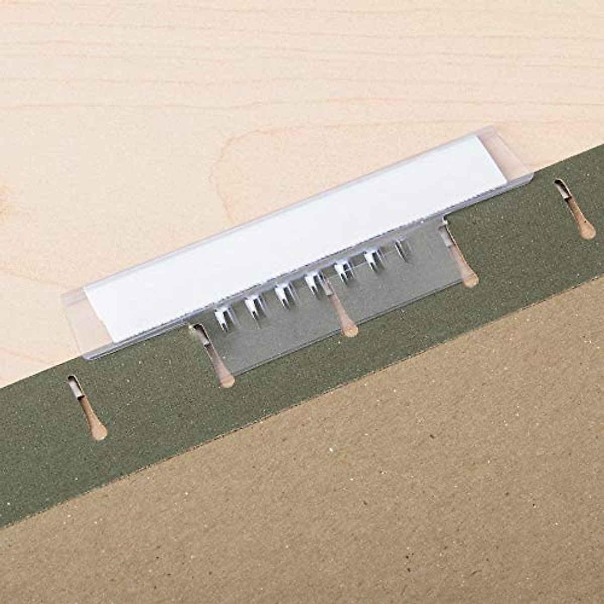 1InTheOffice Clear Hanging Folder Tabs, and Inserts 3-1/2" x 5/8", 100/Pack (3 1/2")