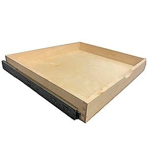 COUVER 27 inch DIY Non-Assembled Birch Wood, Cabinet Pull-Out Shelf, Slide Out Drawer Box, Pull-Out Tray, Slide-Out Organizer, Soft-Close Slide Rail