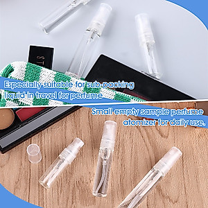 15 Pack Mini Spray Bottle, 3ml/5ml/10ml Fine Mist Plastic Spray Bottles, Refillable Atomizer Bottle for Perfume Small Empty Sample Containers Portable Travel Size Bottle