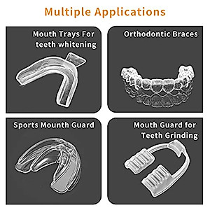 LVCHEN Dental Lab Splint Thermoforming Material Vacuum Forming Hard Sheets 5'' x 5'' (1.0mm 20 pcs）