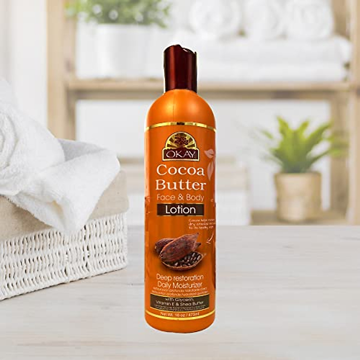 OKAY COCOA BUTTER HAND and BODY LOTION 16oz/473ml