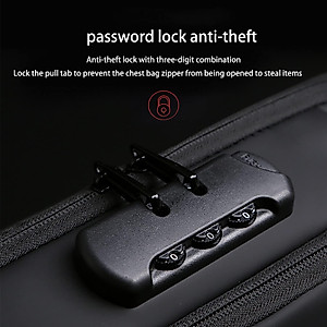 Anti Theft Sling Bag, USB Charge Sport Crossbody Anti-Theft Shoulder Backpack, Anti-Theft Sling Chest Bag (Ash-gold)