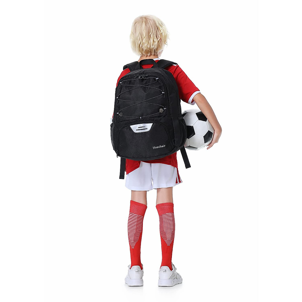 Hsmihair Youth Soccer Bag-Soccer Backpack & & Backpack for Football Volleyball Basketball,with Ball Compartment and Separate Cleat Training Package
