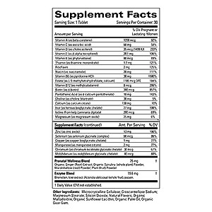 The Honest Company Love the Bump Prenatal Once Daily Supplement | NSF-Certified, Non-GMO | 30 Count Tablets