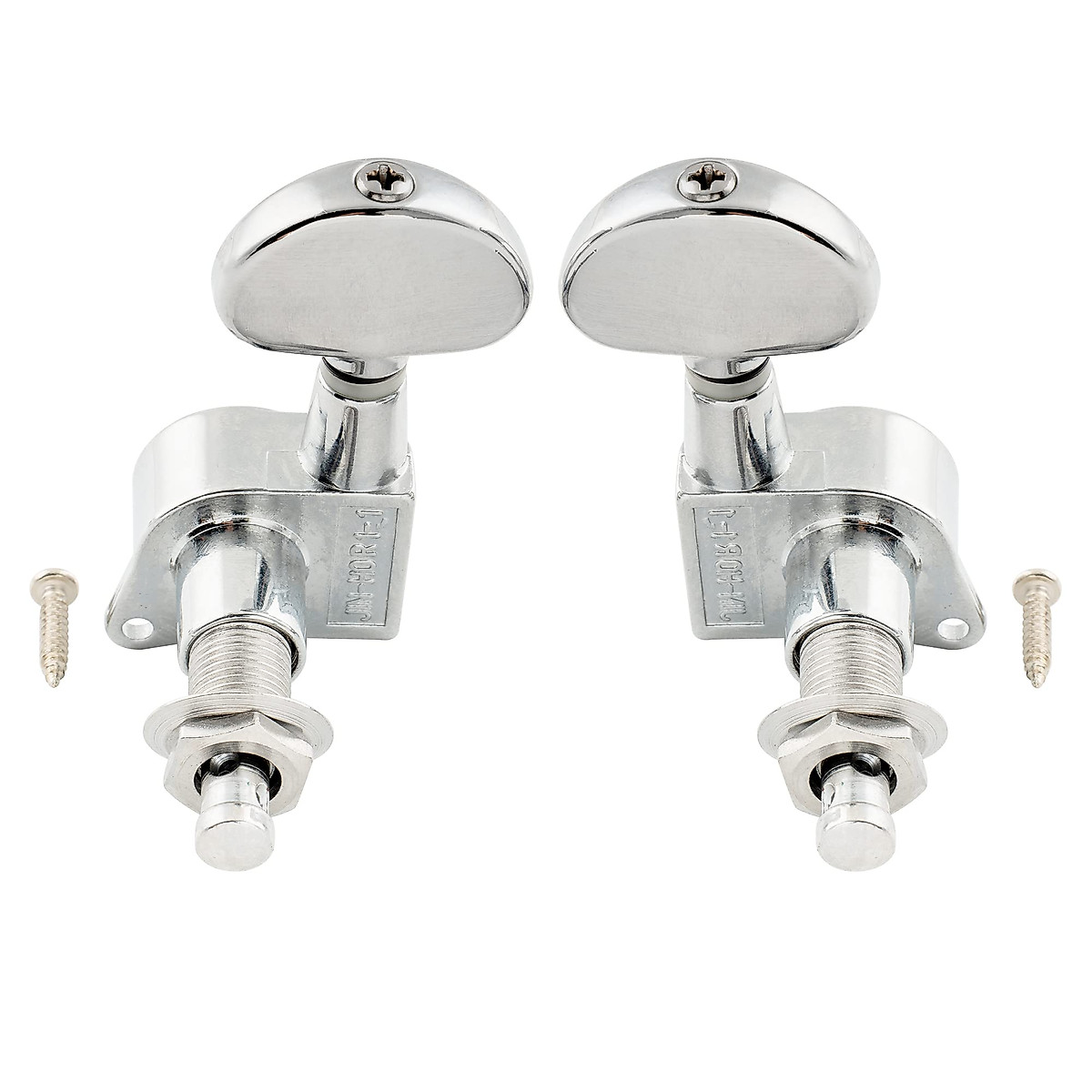 Wilkinson 3R3L E-Z-LOK Guitar Tuners Machine Heads Tuning Pegs Keys Set for Electric or Acoustic Guitar, Chrome