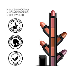 RENEE Fab 5 Nude 5-in-1 Lipstick, 7.5gm