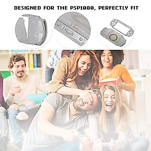 Socobeta Game Console Shell Replacement Game Console Housing Set with Buttons Kit Compatible with PSP 1000(Clear)