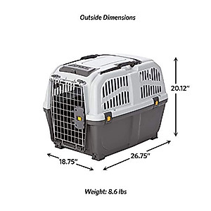 MidWest Homes for Pets Skudo Plastic Carrier, 27-Inch Ideal for Small / Medium Dog Breeds with an Adult Weight of 26-35 Pounds