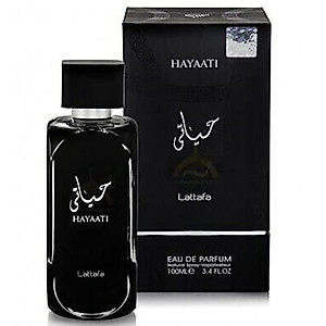 Lattafa Perfumes Premium Collection Hayaati For Men,Hayaati Gold Elixir For Women & Hayaati Makeky EDP-100ML/3.4Oz| Musk & Woody Notes. (Hayaati Men)