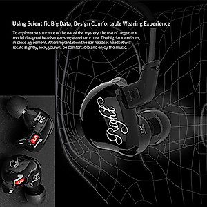 KZ ZSR in-Ear Headphones 1 DD & 2 BA Earphone HiFi Stereo Deep Bass Earbuds with Detachable Cable Noise Isolating Headset with Hybrid Driver for Running, Jogging, Walking (Black Without Mic)