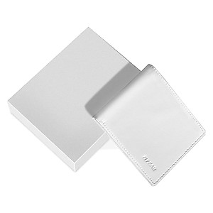 NYEAR White Wallet for Men Slim Mens Wallet Leather Bifold Wallets for Men White Wallet Men Compact Leather Wallets for Men As Nice Gifts for Birthday, Anniversary and Graduation,White,Slim Wallet