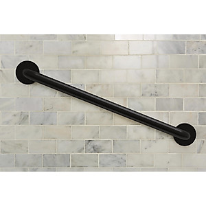 Moen Concealed Grab Bar AC Matte Black 24-Inch Bathroom Safety Grab Bar, R8724BL