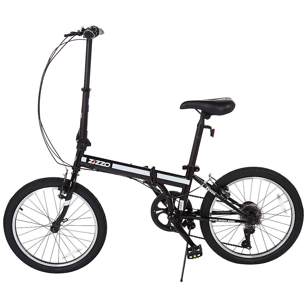 ZiZZO Ferro 20-inch 29 lbs Light Weight Folding Bike (Black)
