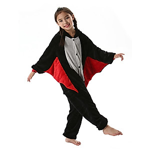 CuteOn Bat Onesie Kids Animal Pajamas for Boys Girls Halloween Christmas Costume Height for 120cm