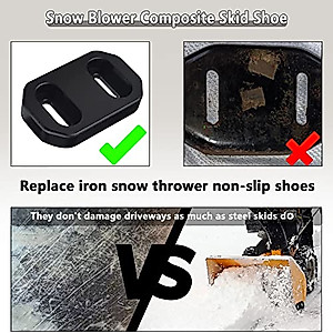 ZHIXING M144012 780-286 Snowblower Composite Skid Compatible with A-riens 02483859 01016500 A108BD, for JohnD-eere M124413 M144012 Snowblower Models.