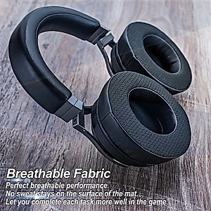 Virtuoso XT Ear Pads Replacement for Virtuoso RGB Wireless SE XT Headset, Cooling Gel, More - Softer Memory Foam, Added Thickness, Extra Durability by JESSVIT (Virtuoso XT Cooling Gel Earpads Black)