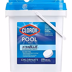 CLOROX Pool&Spa XtraBlue 3” Chlorinating Tablets, Kills Bacteria & Stops Algae, 12 LB