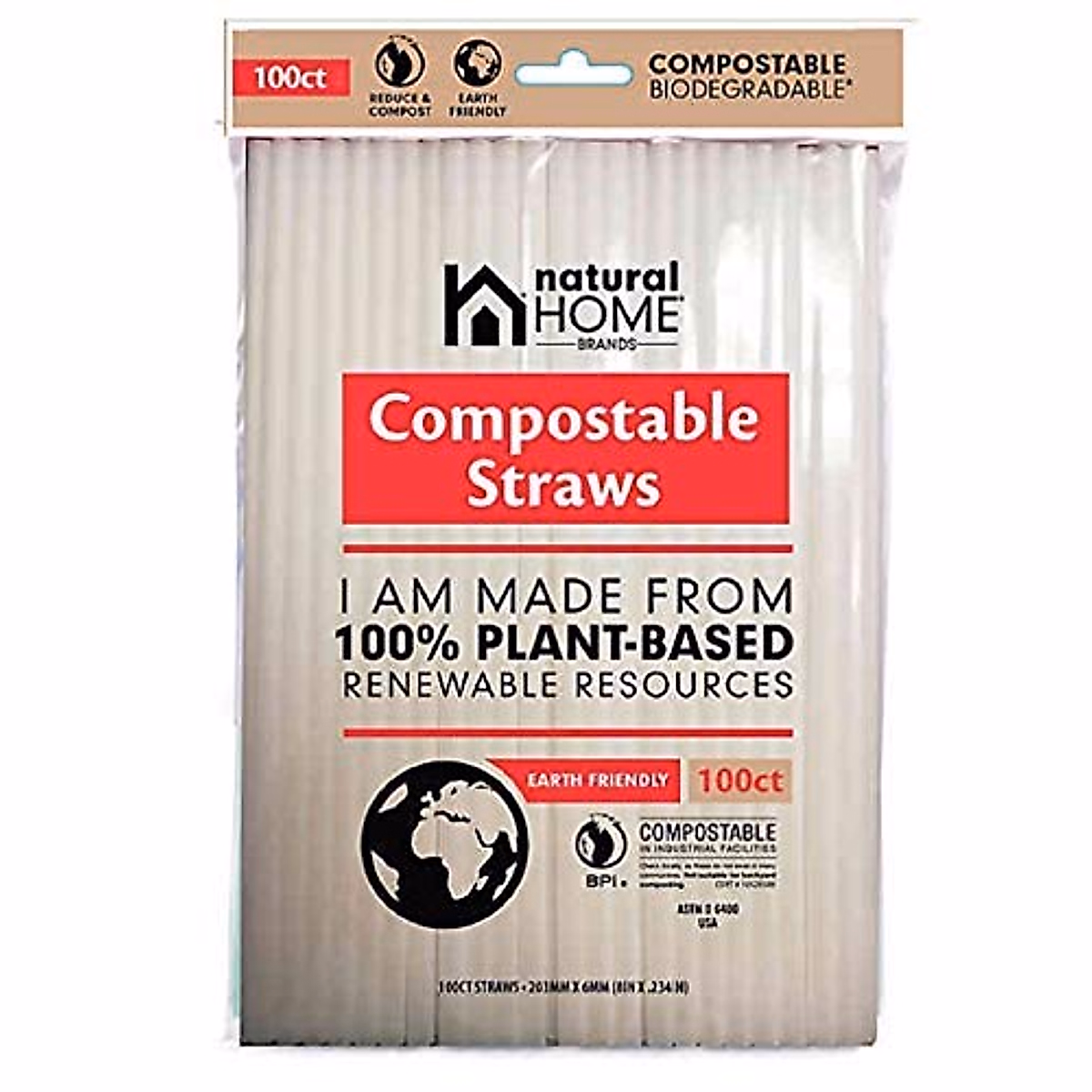100 Compostable Straws (100)