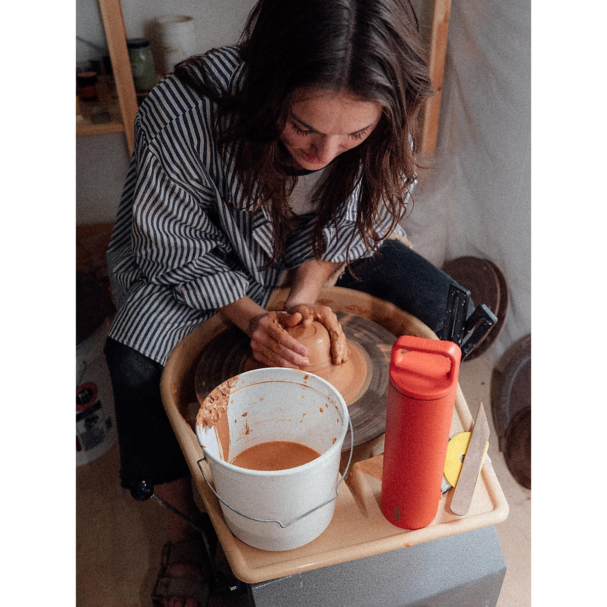 MiiR, Wide Mouth Water Bottle, Vacuum Insulated, Leakproof, Stainless Steel Construction, Canyon Red, 20 Oz