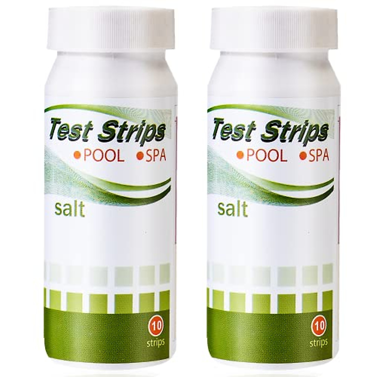 SuperCheck Pool and Spa Salt Test Strips for Sodium Chloride Level Testing, 0-6000 ppm, 2 Packs, Pool Salt Test Strips, Measure Chloride Ion Contents in Chloride Based Salt Solutions, Pool Salt Tester