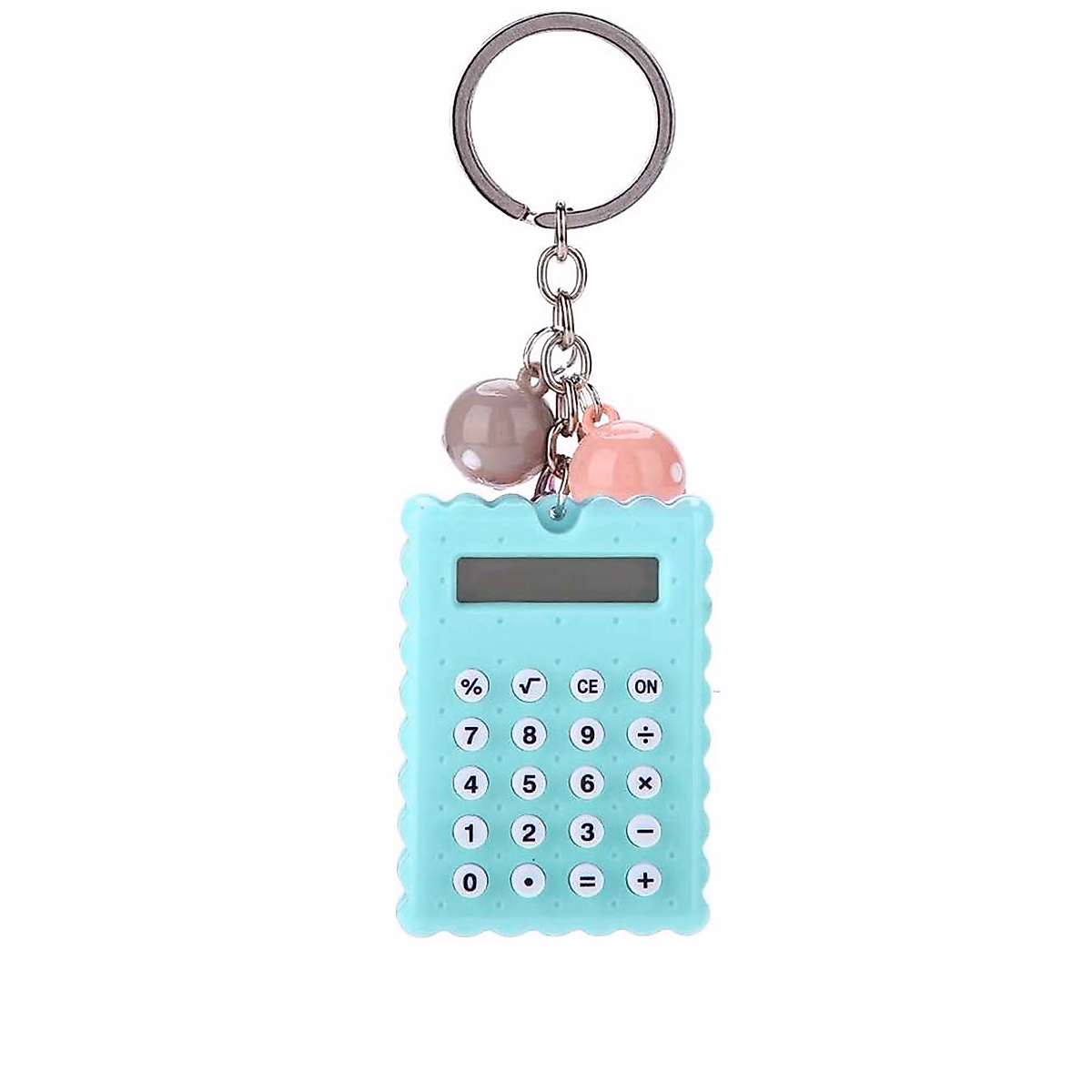 Mini Calculator 8 Digits Cute Cookies Calculator Portable Pockets Key Chain Standard Function Calculator School Office Supplies for Kids Adult, 2.2 x 1.5 Inch