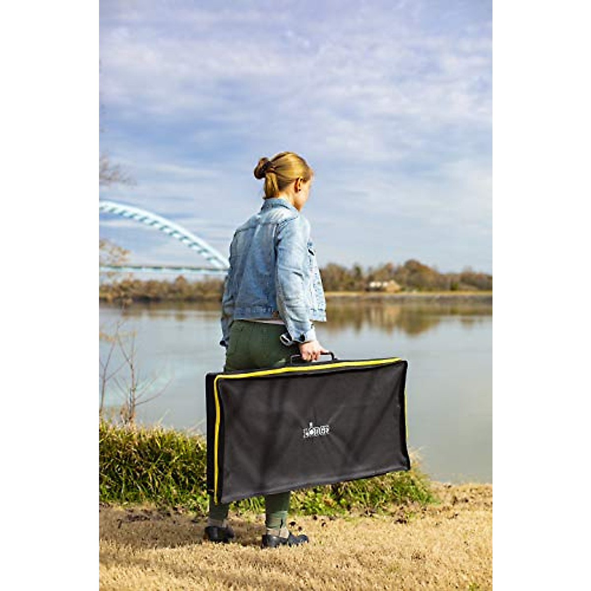 Lodge Fits (Model A5-7) Outdoor Cooking Table Cover, One Size, Black