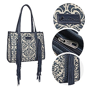 Montana West Western Tote Bag for Women Fringe Collection Handbag Conceal Carry Purse MW1223-816NY