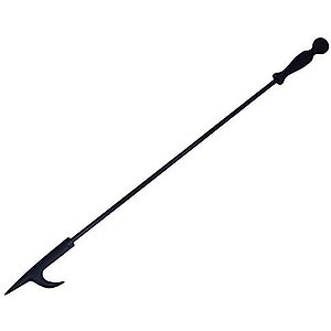 Rocky Mountain Goods Fire Poker - 27" All Metal Fire Poker for Indoor and Outdoor Use - Heavy Duty Fire Stick for Fire Pit or Inside Fireplace - Long Wrought Iron Steel