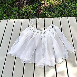 Mybbshower White Chiffon Tassel Garland for Wedding Bridal Shower Birthday Party Backdrop Hanging Decoration Fringe Backdrop Banner