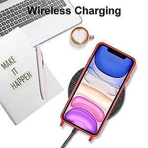 UEEBAI Crossbody Lanyard Phone case for iPhone 7 Plus/8 Plus, Silicone Phone Cover with Adjustable Necklace Strap Soft Belt Neck Cord Lanyard Shockproof Protective Case - Red