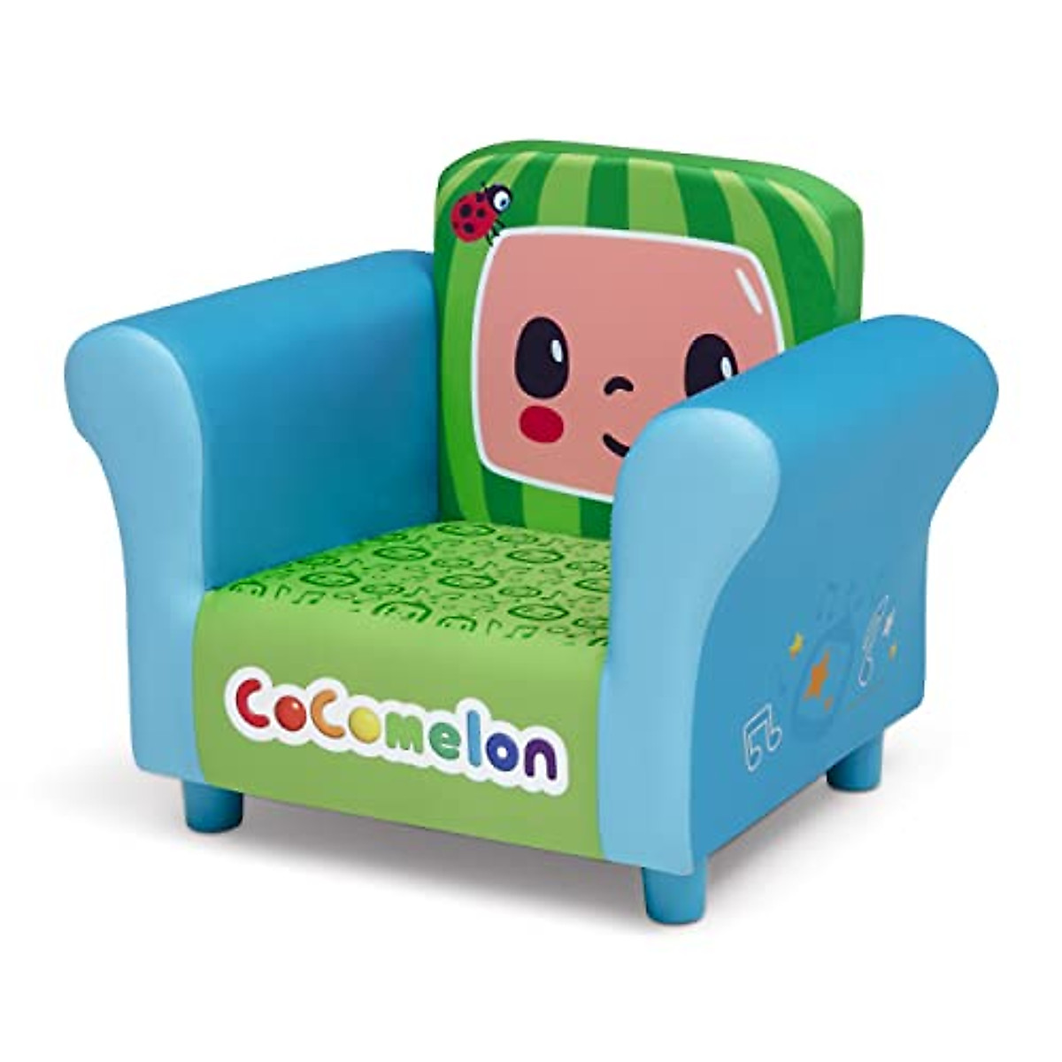 Delta Children Upholstered Chair, Wood CoComelon