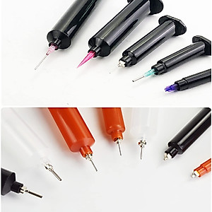 Utoolmart Air Distribution Tube, Adhesive Syringes Tube Sleeve, Glue Liquid Cartridge Dispensing Syringe Barrel, 30cc Plastic Syringe Dispensing, with Piston, Transparent, 4 Pcs