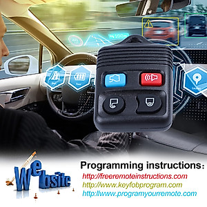 Car Keyless Entry Remote Key Fob Replacement fits for Ford Mustang Focus Expedition Explorer Taurus Fusion Escape, Mercury P/N: CWTWB1U345 GQ43VT11T 315Mhz (Set of 2)