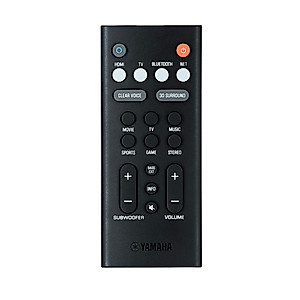 Yamaha ATS-2090 Sound Bar with Wireless Subwoofer, Bluetooth, and Alexa Voice Control Built-in (Renewed), Black
