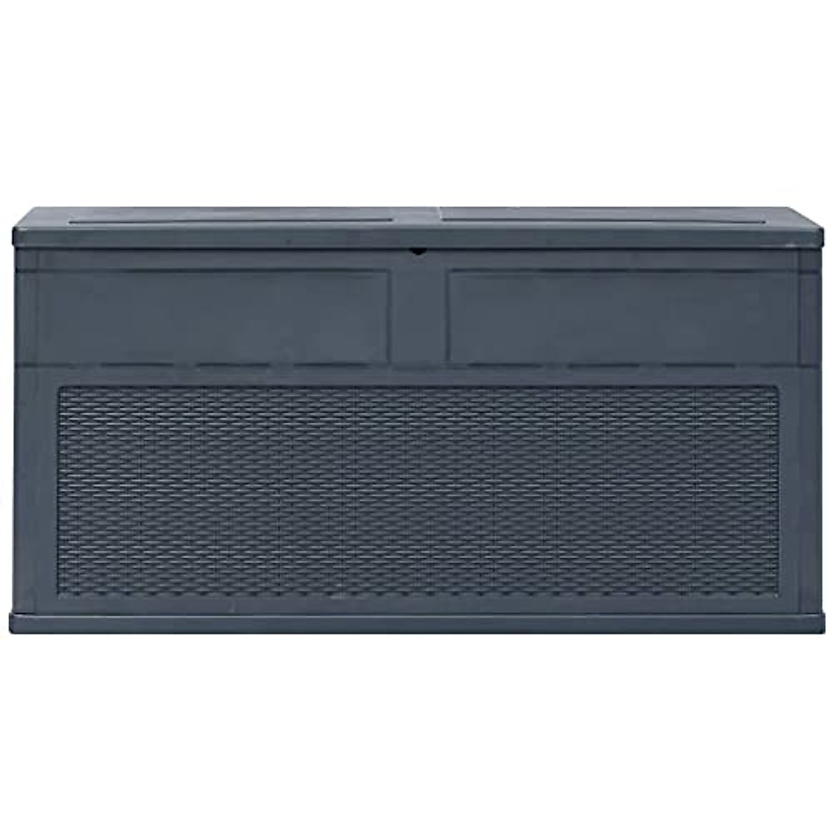 Canditree 84.5 Gallon Patio Storage Box, Storage Container Plastic for Garden, Poolside, Indoor/Outdoor Storage 46.9" X 18.1" X 23.6" Anthracite