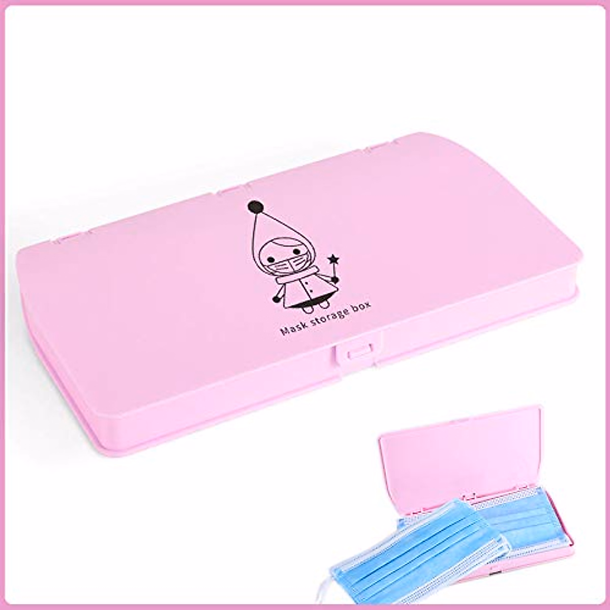 Mask case,Mask Storage Box,Portable dust-Proof and Anti-Pollution case,Can store 8-10 masks, Store Masks/Medicine/Stationery and Other small items for multiple purposes (product don‘t include Masks)