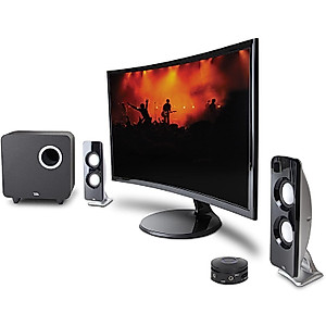 Cyber Acoustics CA-3610 2.1 Multimedia Speaker System with Subwoofer, Perfect Computer Speakers for PC or Mac, Great for Music, Movies, and Gaming