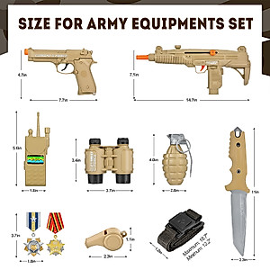 INNOCHEER Army Costume for Kids, Halloween Costumes for Boys Kids, Boys Military Soldier Costume for Boy Kids Age 3-6-8-10-12