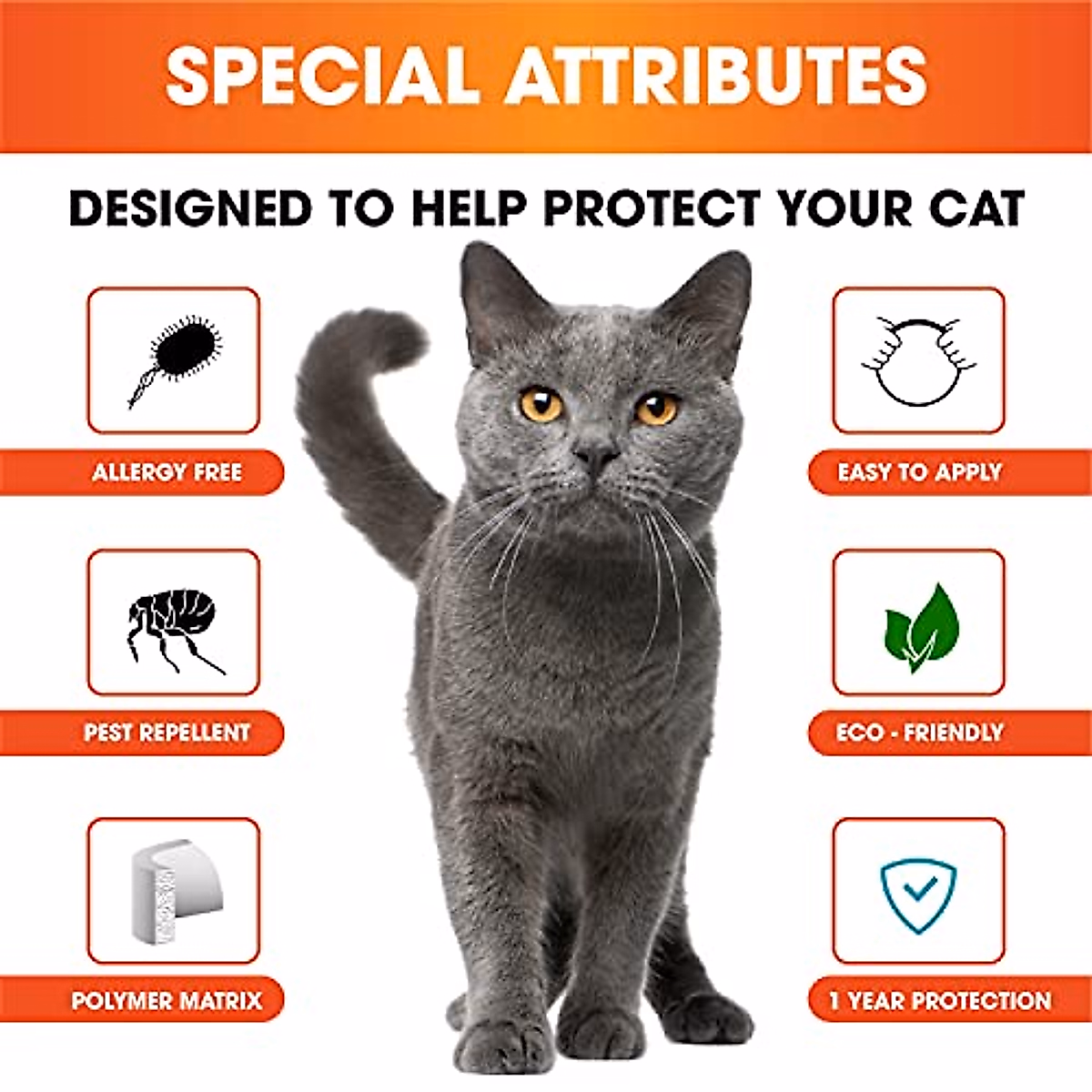 Parenda Cat Flea Collars 13 Inches - Flea Collars for Cats Fit Flea Treatment for Cats Lasting 12 Months - Waterproof Cat Flea Collar - Cat Flea Treatment 100% Natural Ingredients