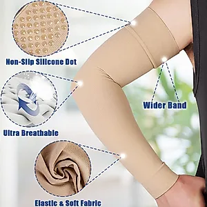 beister Medical Compression Arm Sleeve for Men Women（Single）, 20-30 mmhg Full Arm Support for Pain Relief, Lymphedema