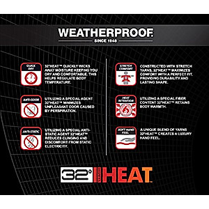 32 Degrees Weatherproof Big Boys Base Layer Thermal Shirt Long Underwear Set, Black Small