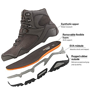 NORTIV 8 Men's Hiking Boots Waterproof Trekking Outdoor Mid Backpacking Mountaineering Shoes Size 9.5 M US Brown JS19005M