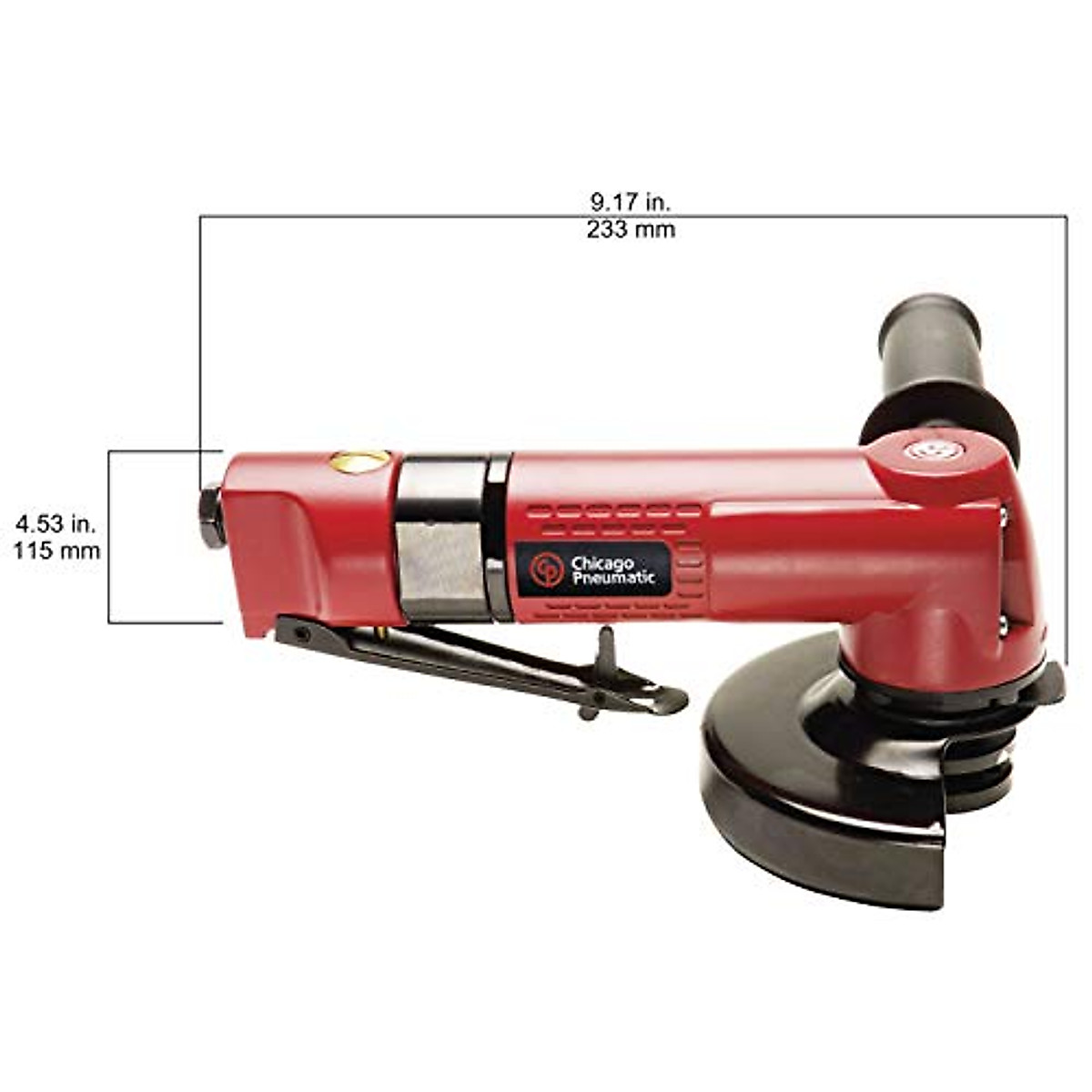 Chicago Pneumatic CP9121BR - Air Grinder Tool, Welder, Woodworking, Automotive Car Detailing, Stainless Steel Polisher, Heavy Duty, Right Angle Grinder, 5 Inch (125 mm), 0.8 HP / 600 W - 12000 RPM