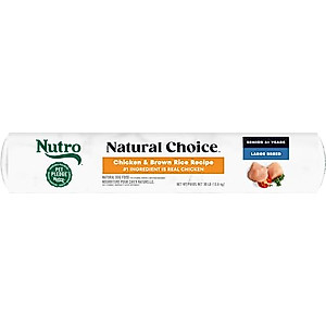 NUTRO NATURAL CHOICE Large Breed Senior Dry Dog Food, Chicken & Brown Rice Recipe Dog Kibble, 30 lb. Bag